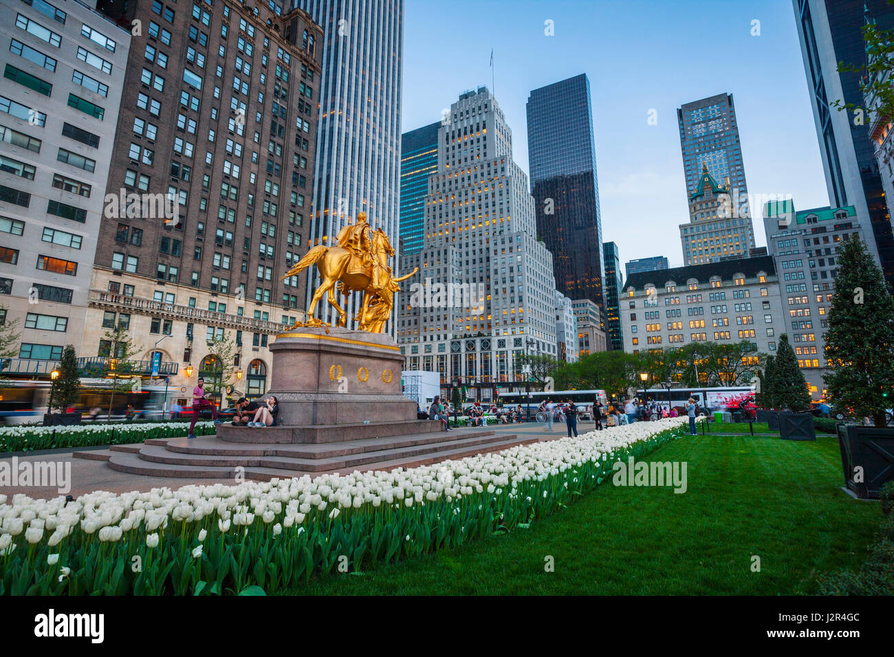 Golden William Tecumseh Sherman Monument on Grand Army Plaza in New ...