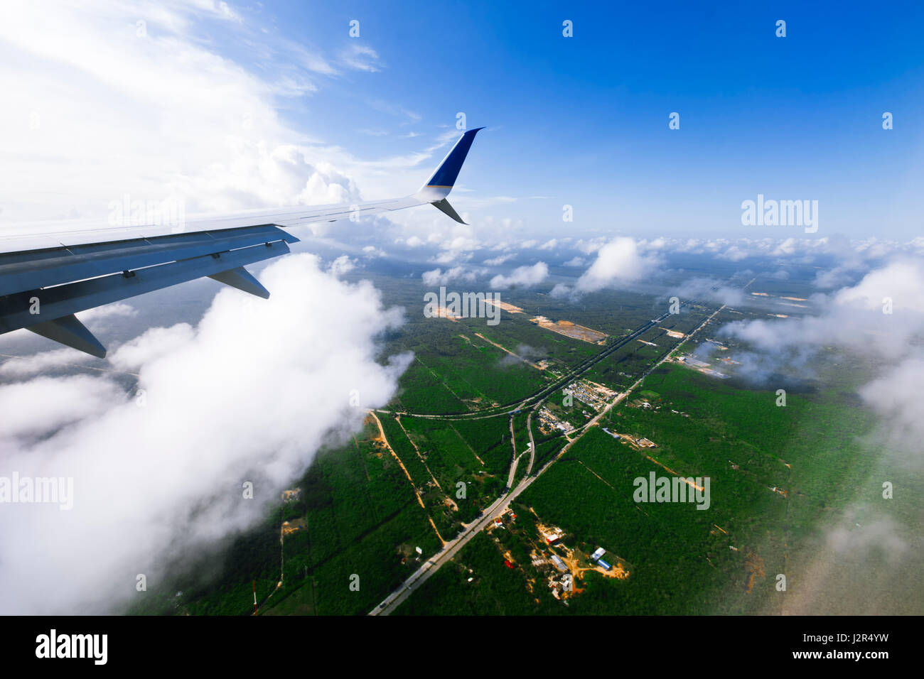 Aerial view from the airplane window Stock Photo - Alamy