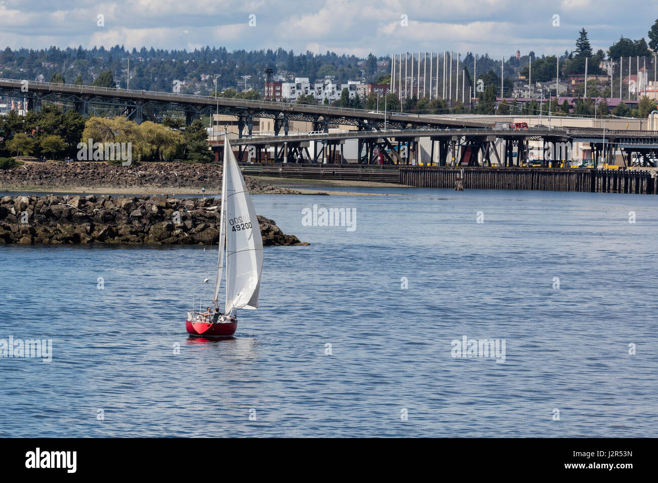 Sailing in Puget Sound near Seattle, Washington Stock Photo - Alamy
