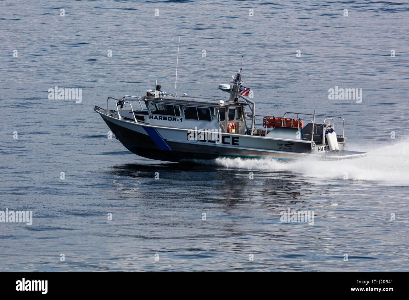 Harbor police in Puget Sound near Seattle, Washington Stock Photo - Alamy