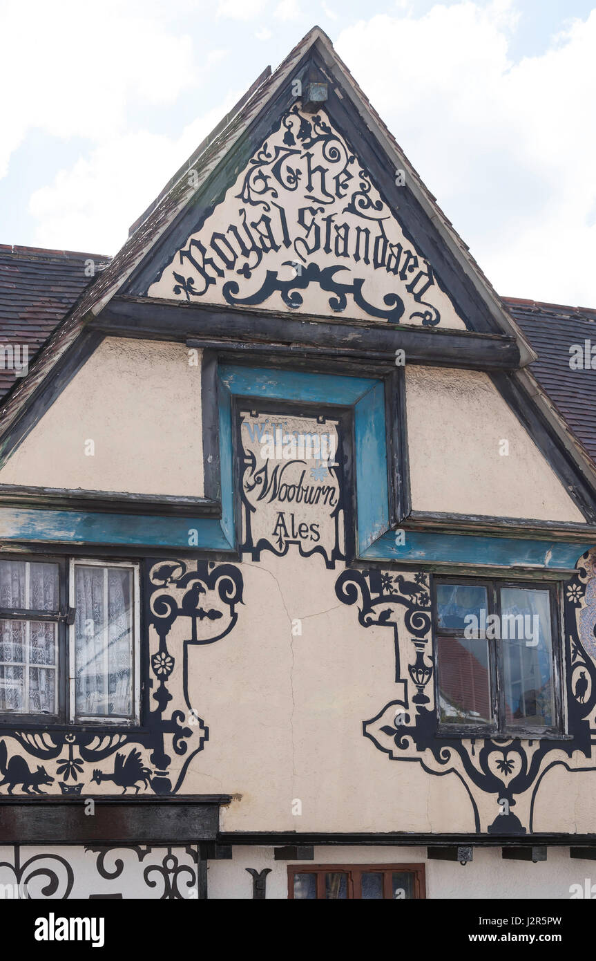 Former Royal Standard Pub signage on house, High Street, Colnbrook ...