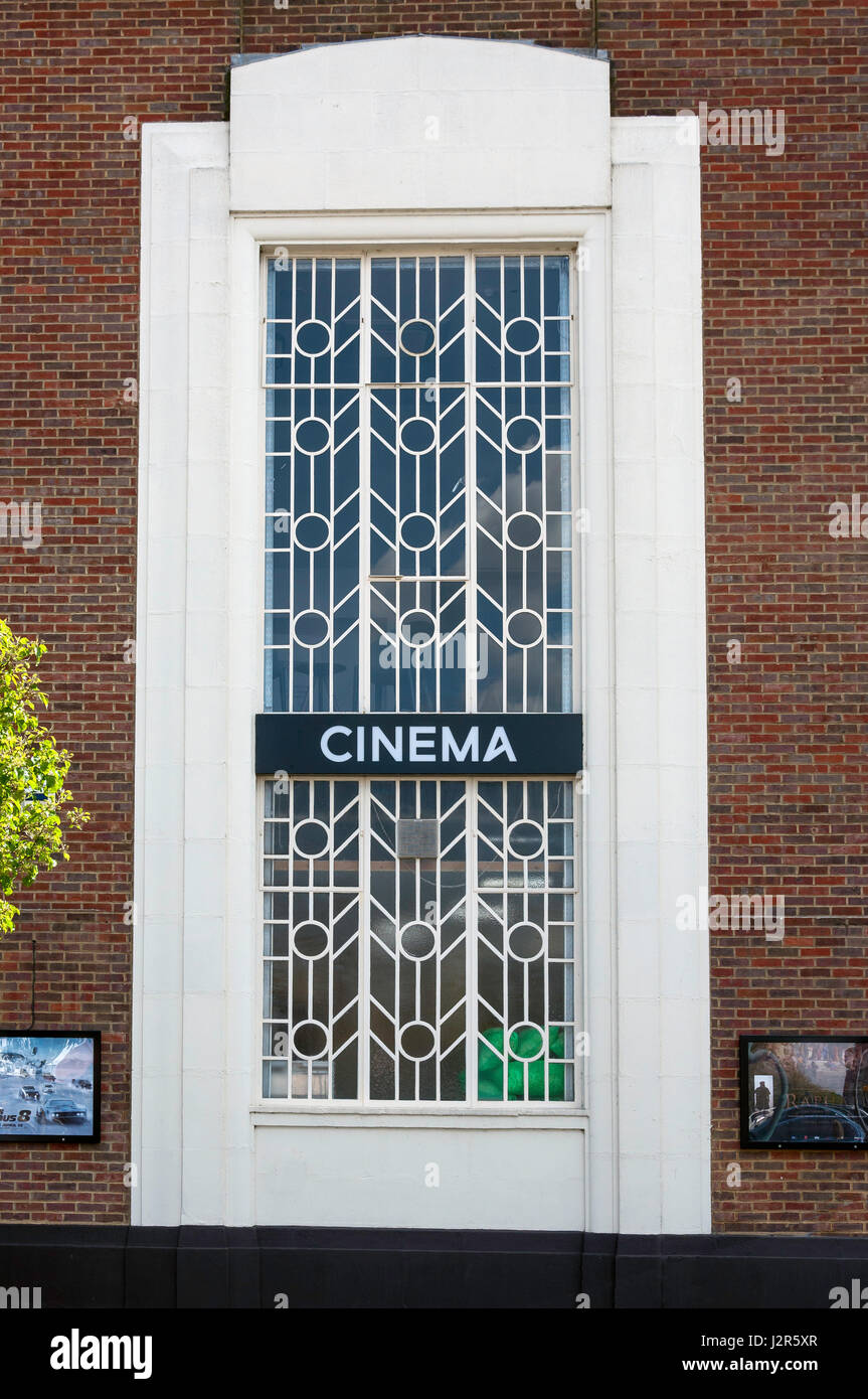 Window of The Art Deco Broadway Cinema, Broadway, Letchworth Garden ...