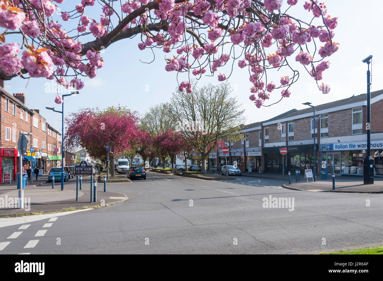 The Broadway, New Haw, Surrey, England, United Kingdom Stock Photo - Alamy