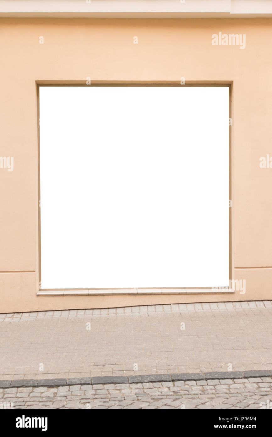Blank mock up of store street showcase window Stock Photo - Alamy