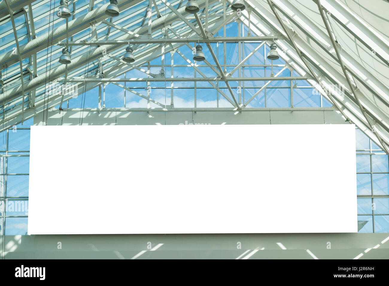 Large blank signboard in the shopping mall Stock Photo - Alamy