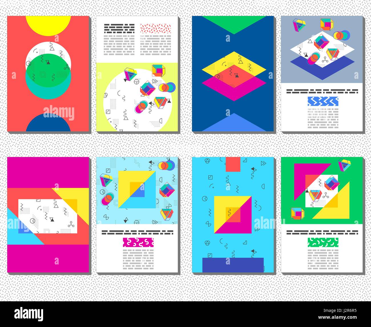 Flyer, leaflet, booklet layout set. Editable design template collection. A4 2-fold brochure with ...