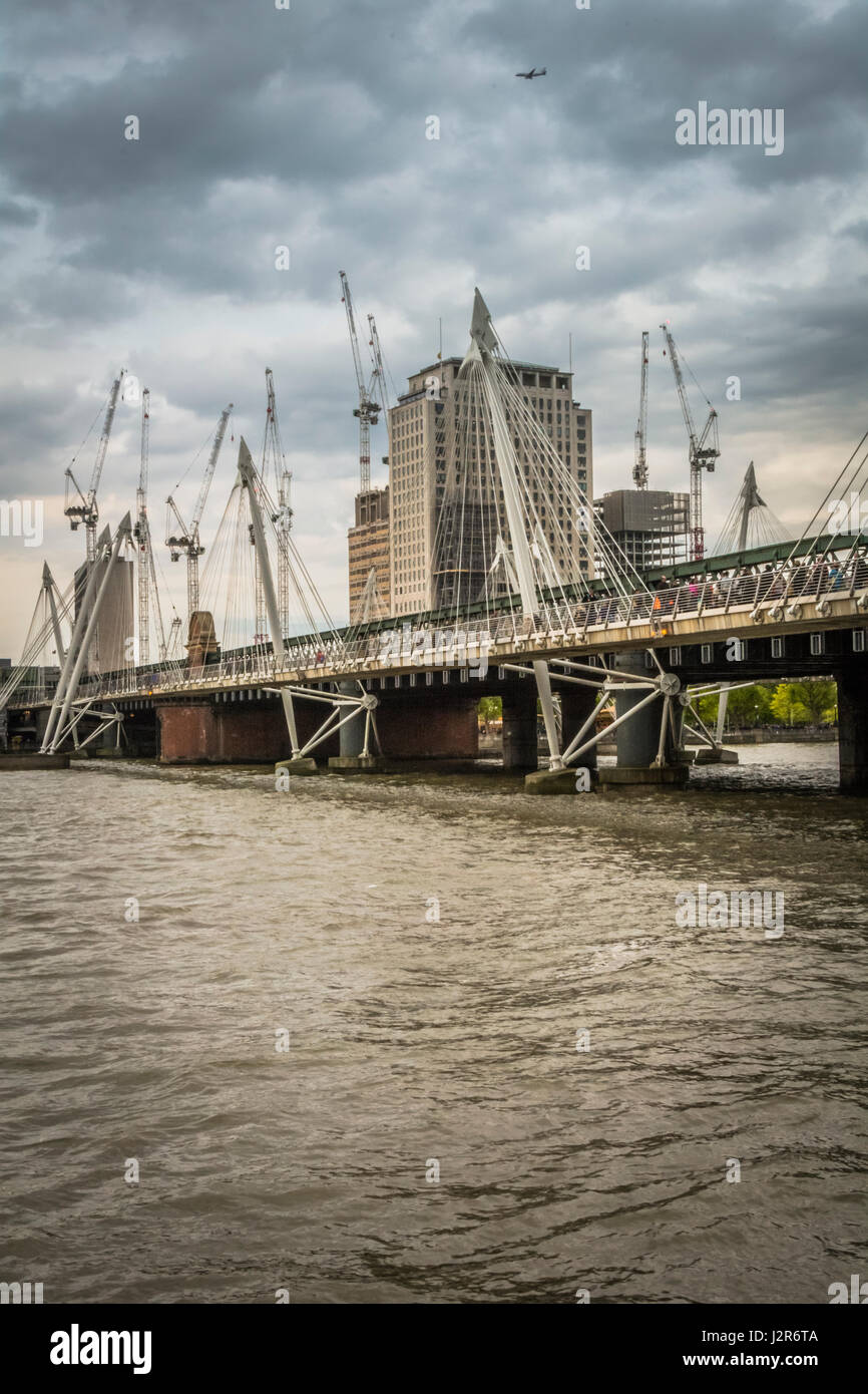 Hungerford Bridge and the South Bank Centre, London, UK Stock Photo - Alamy