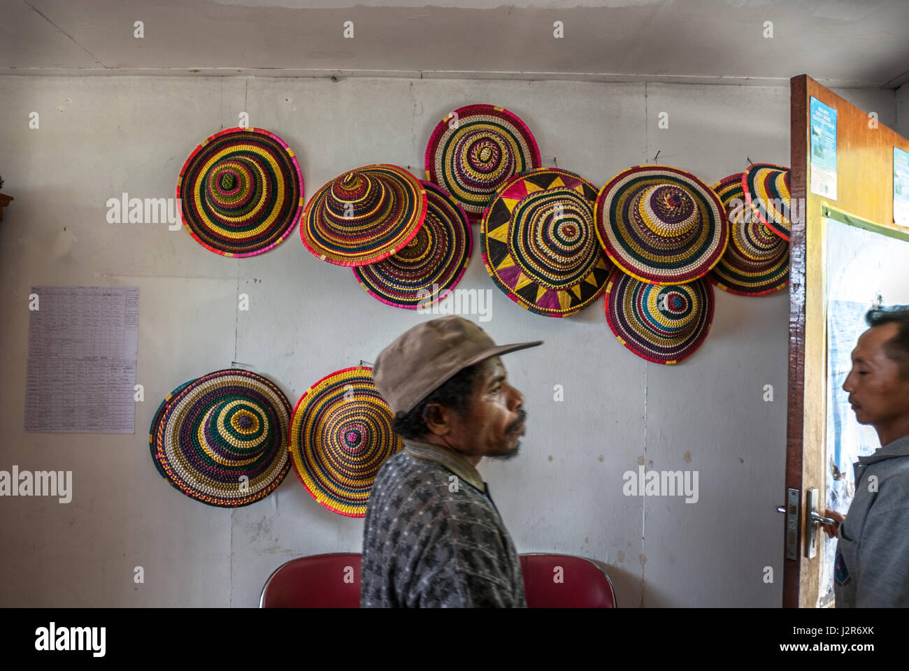 Hand-made hats for tourists, developed as an alternative source of ...