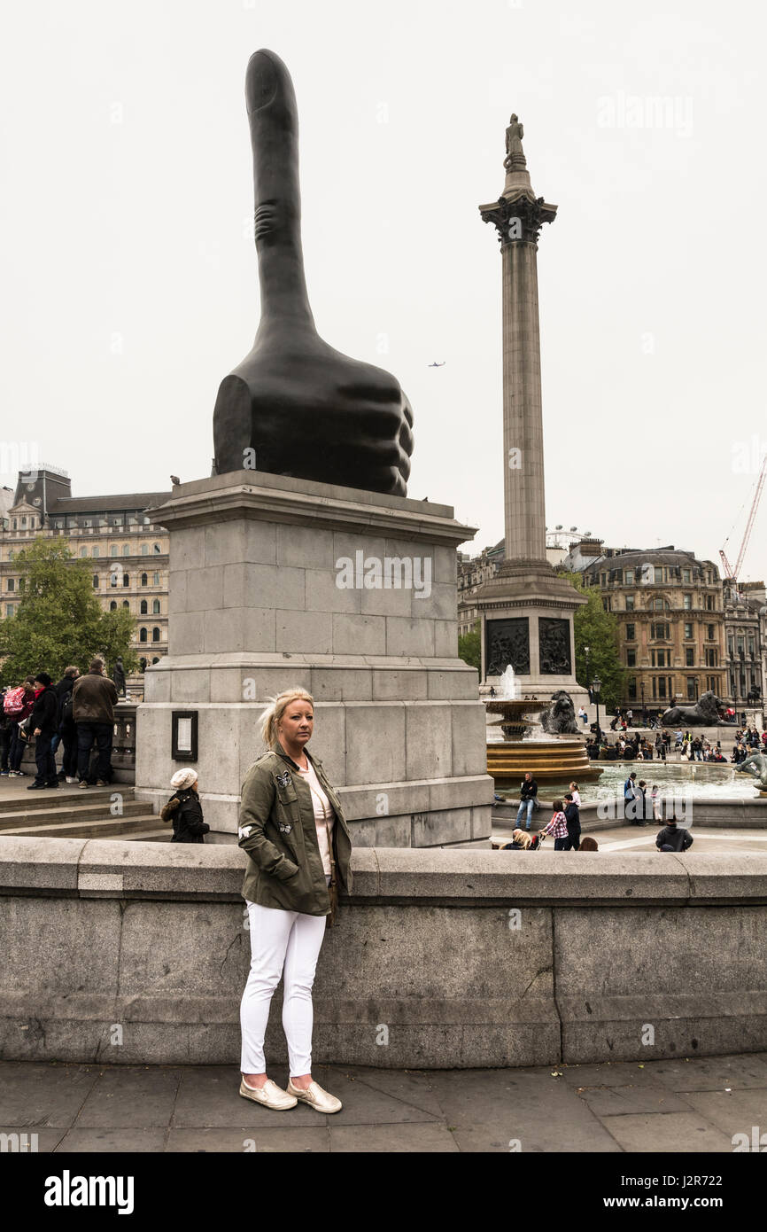 'Thumbs up' for David Shrigley's giant bronze Thumb on the Fourth Stock ...