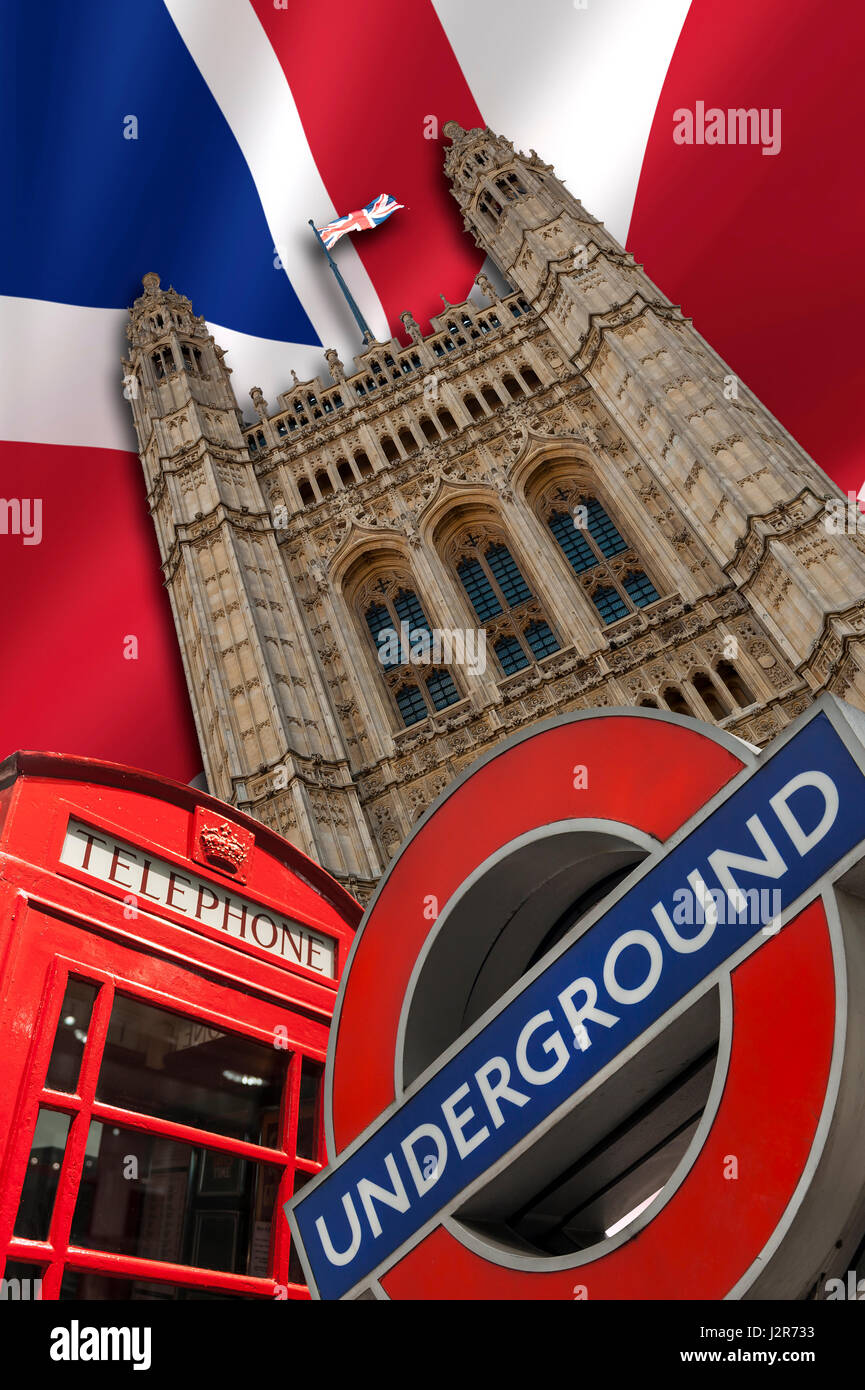 Collage of landmarks of london hi-res stock photography and images - Alamy
