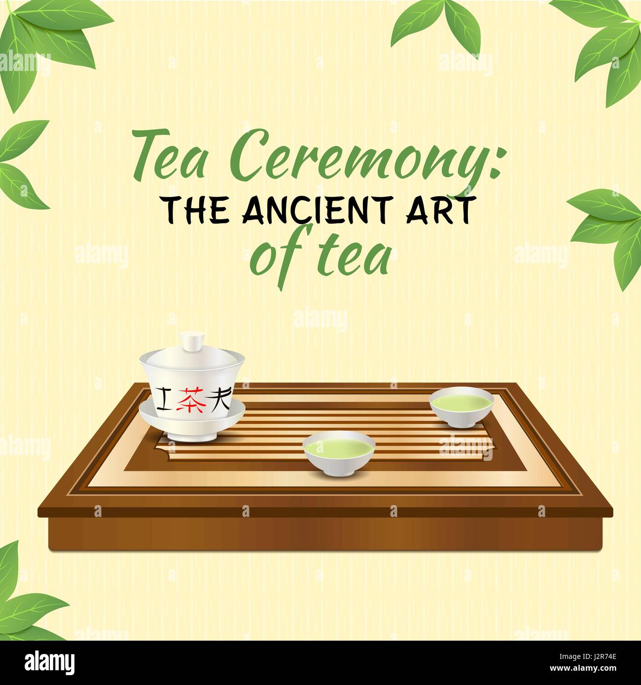 Traditional asian tea ceremony Stock Vector Images - Alamy
