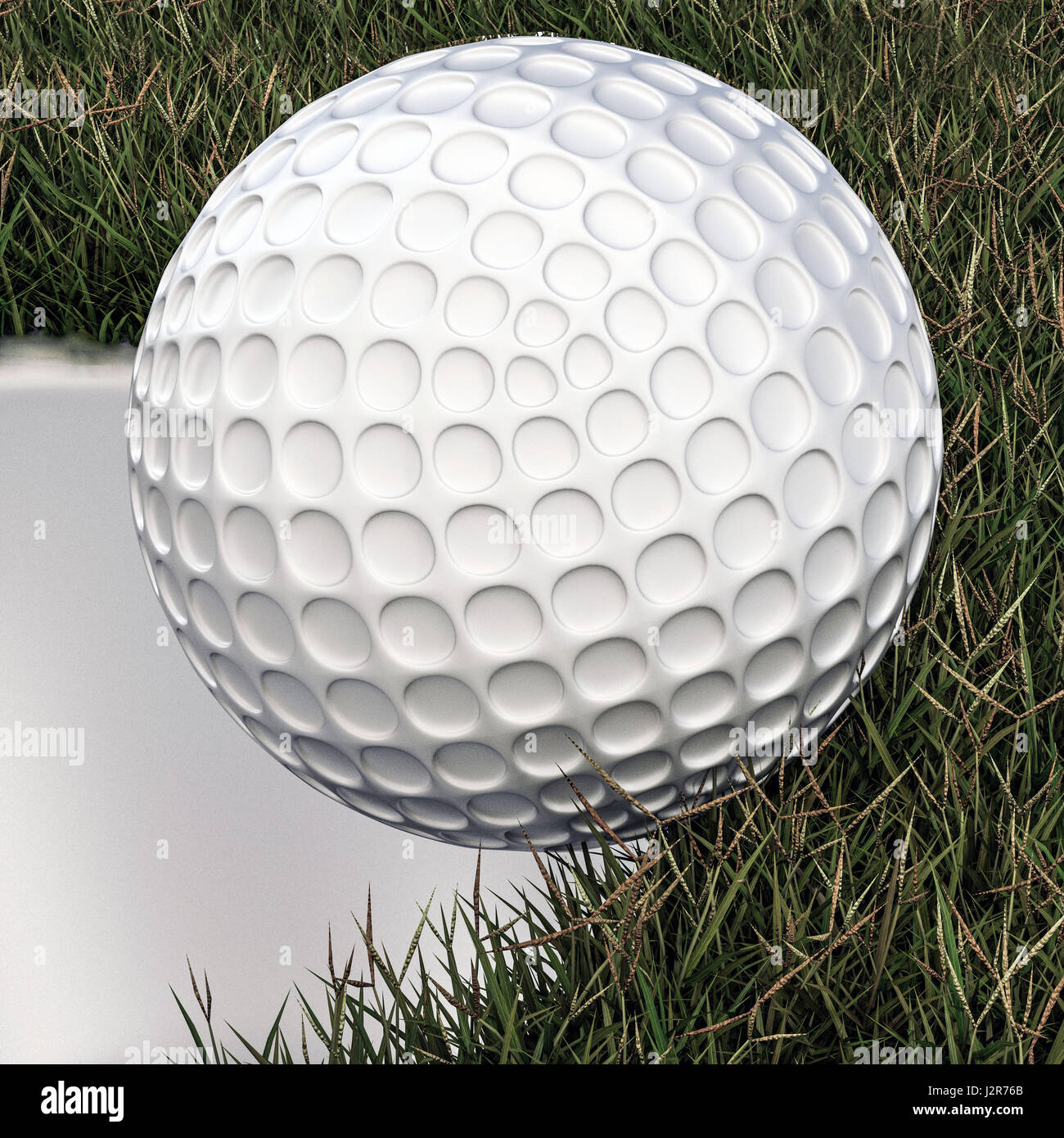 3d illustration of a golf ball approaching hole Stock Photo - Alamy