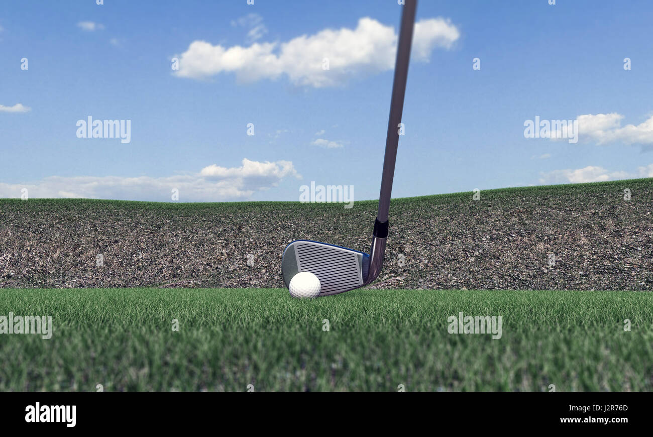 3d illustration of a metal golf club Stock Photo - Alamy