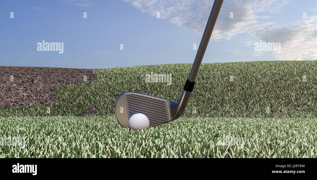 3d illustration of a metal golf club Stock Photo - Alamy