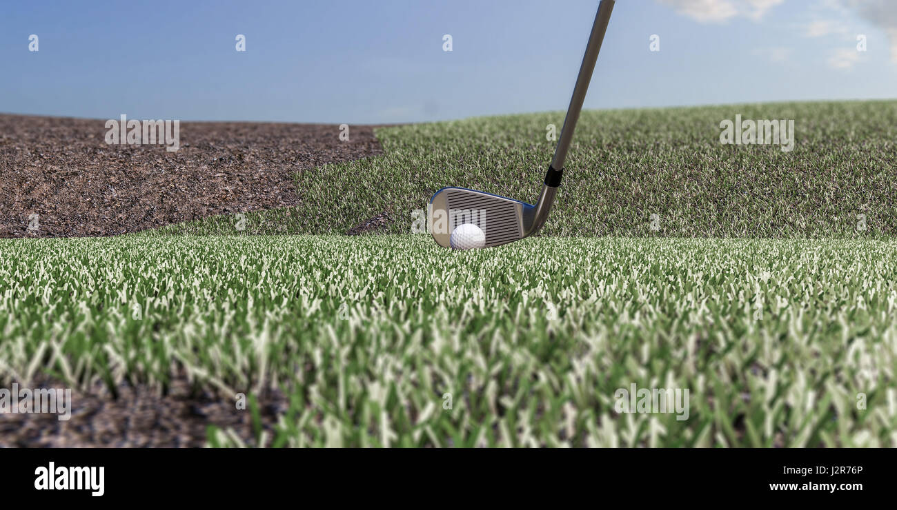 3d illustration of a metal golf club Stock Photo - Alamy