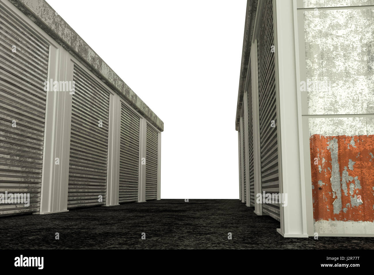 3d illustration of self storage units isolated on white background ...