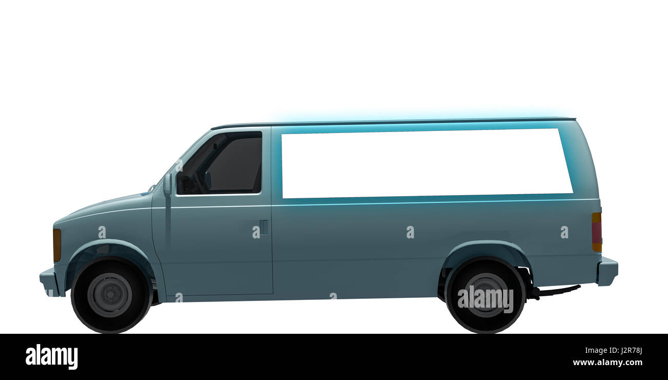 3d illustration of a van isolated on white background Stock Photo - Alamy