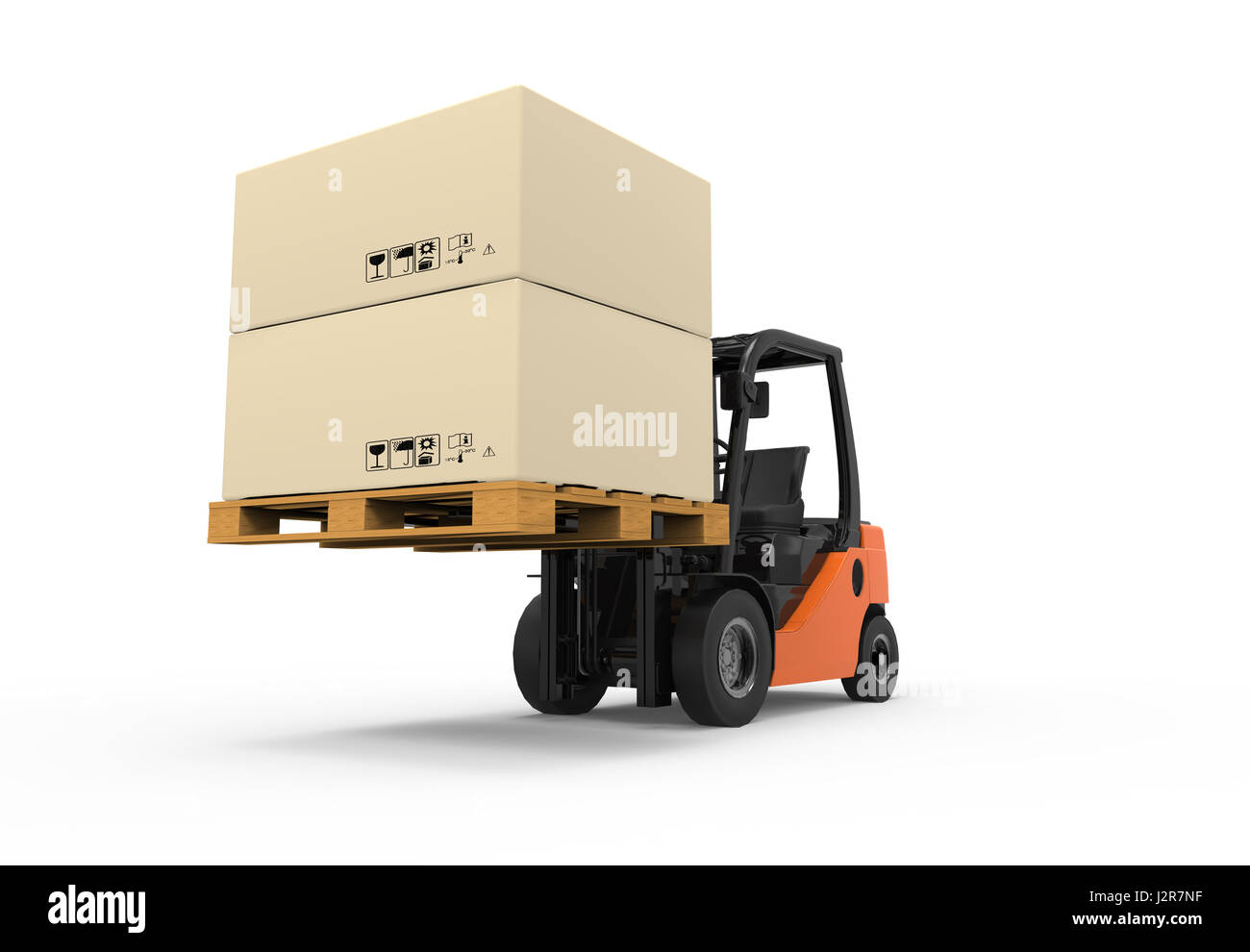 Cardboard boxes fork lift hi-res stock photography and images - Alamy