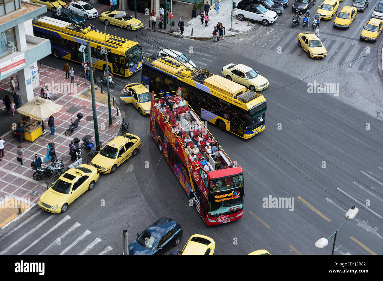 Athens trolley bus hi-res stock photography and images - Alamy