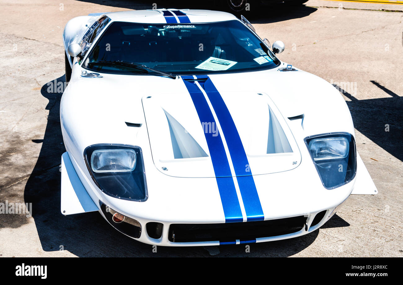 White GT 40 the the La Jolla Concourse d"Elegance car show Stock Photo ...