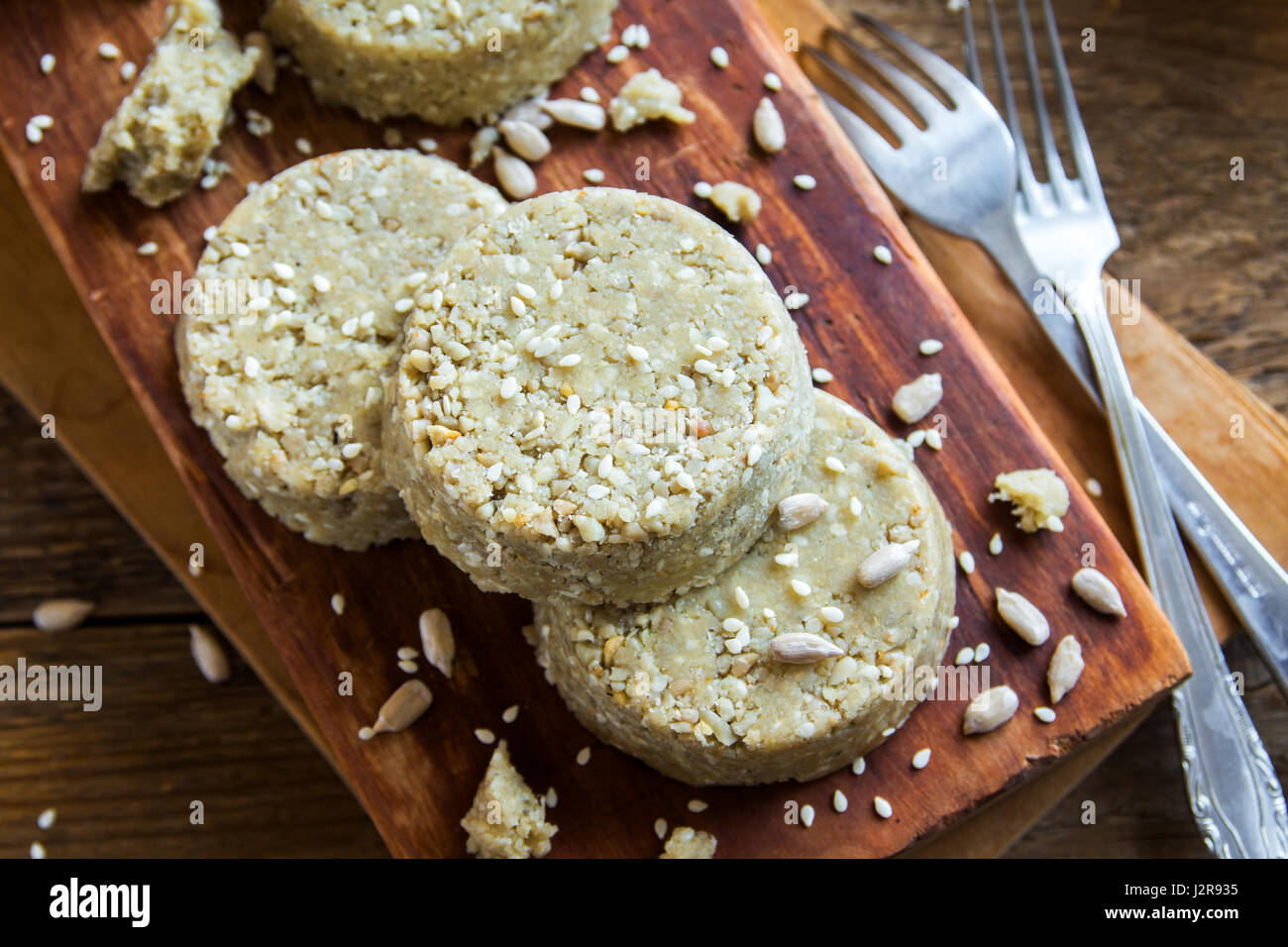 Homemade organic Sunflower seeds, Sesame and Honey Halva - traditional eastern healthy organic ...