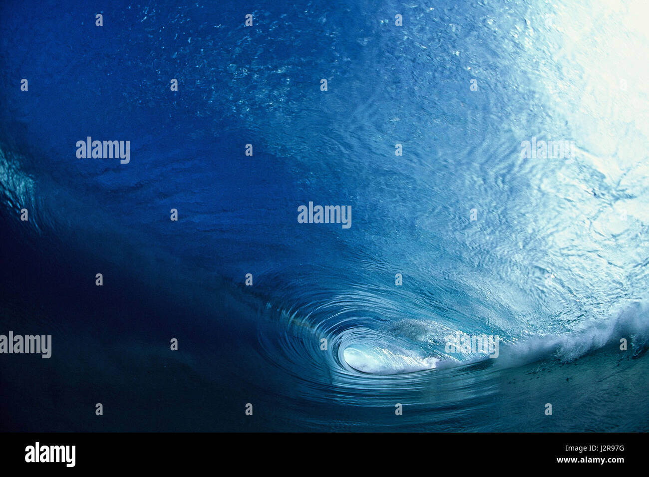 A unique perspective inside the tube of a breaking wave, captured using ...
