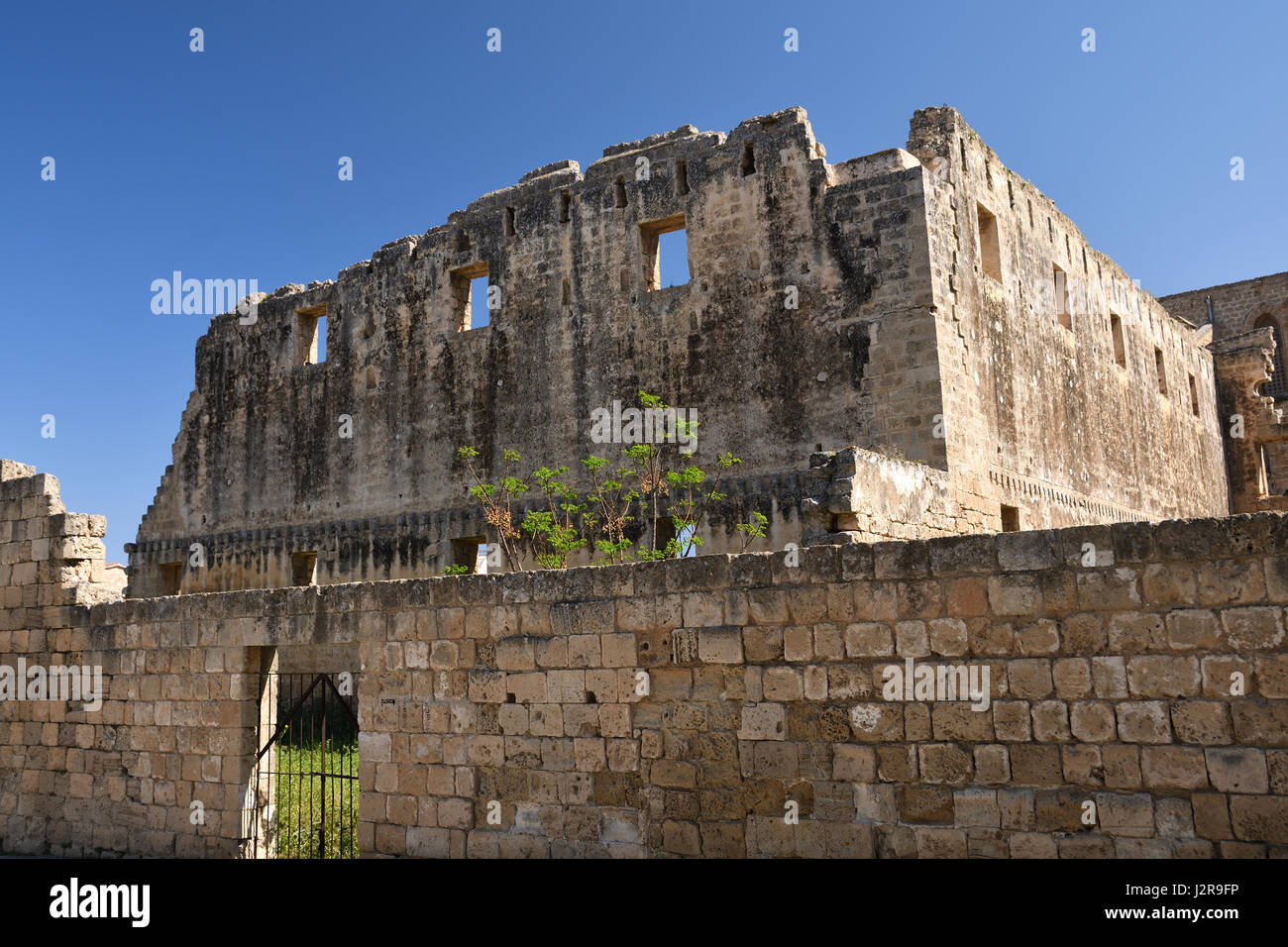 Ruin and part of the old wall in Famagusta town in the North of Cyprus ...