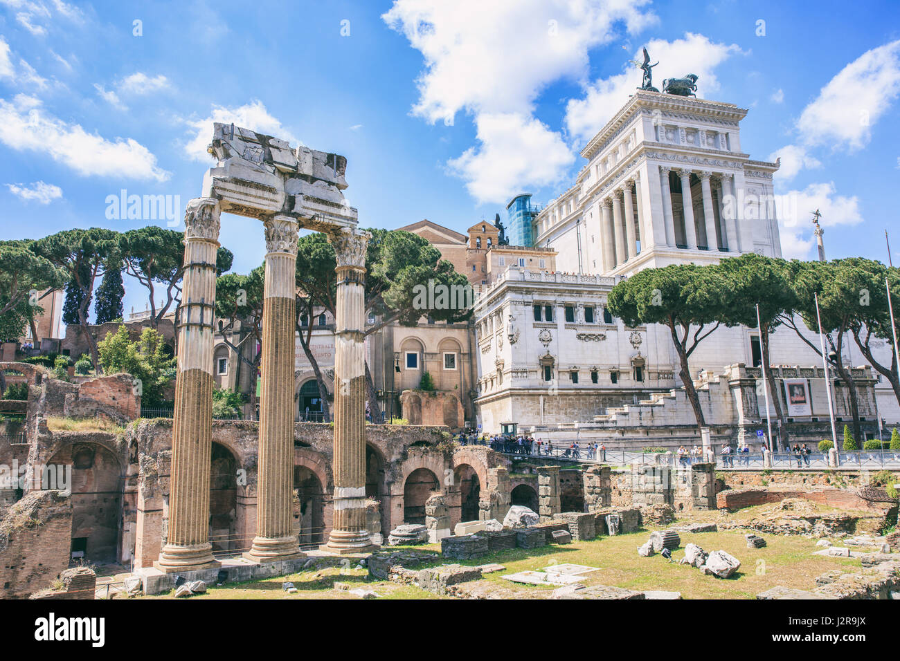 Roman Forum in Rome, Italy on blue sky background Stock Photo - Alamy