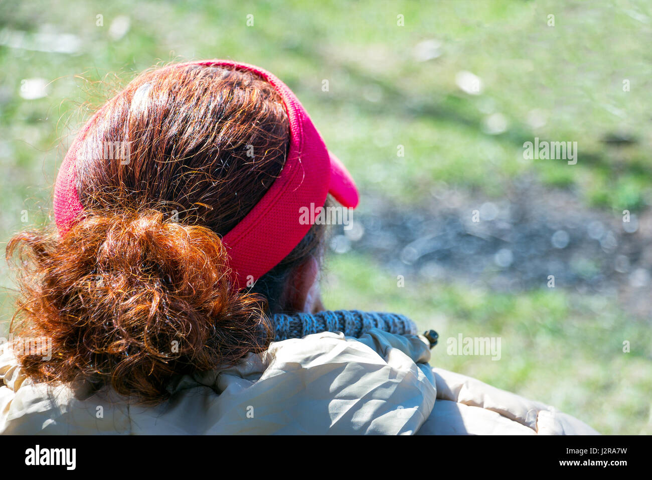 Head woman. Rear view Stock Photo - Alamy