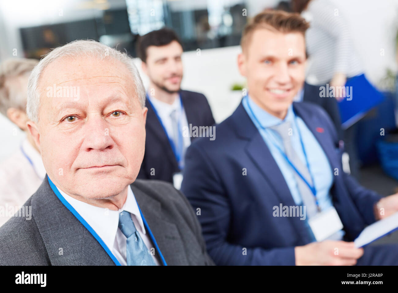 Senior entrepreneur as manager with experience and authority Stock ...