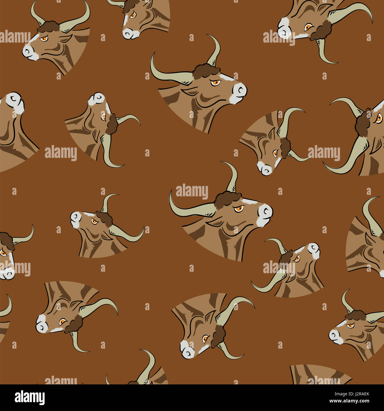 Bull Head Icon Seamless Pattern Stock Photo - Alamy