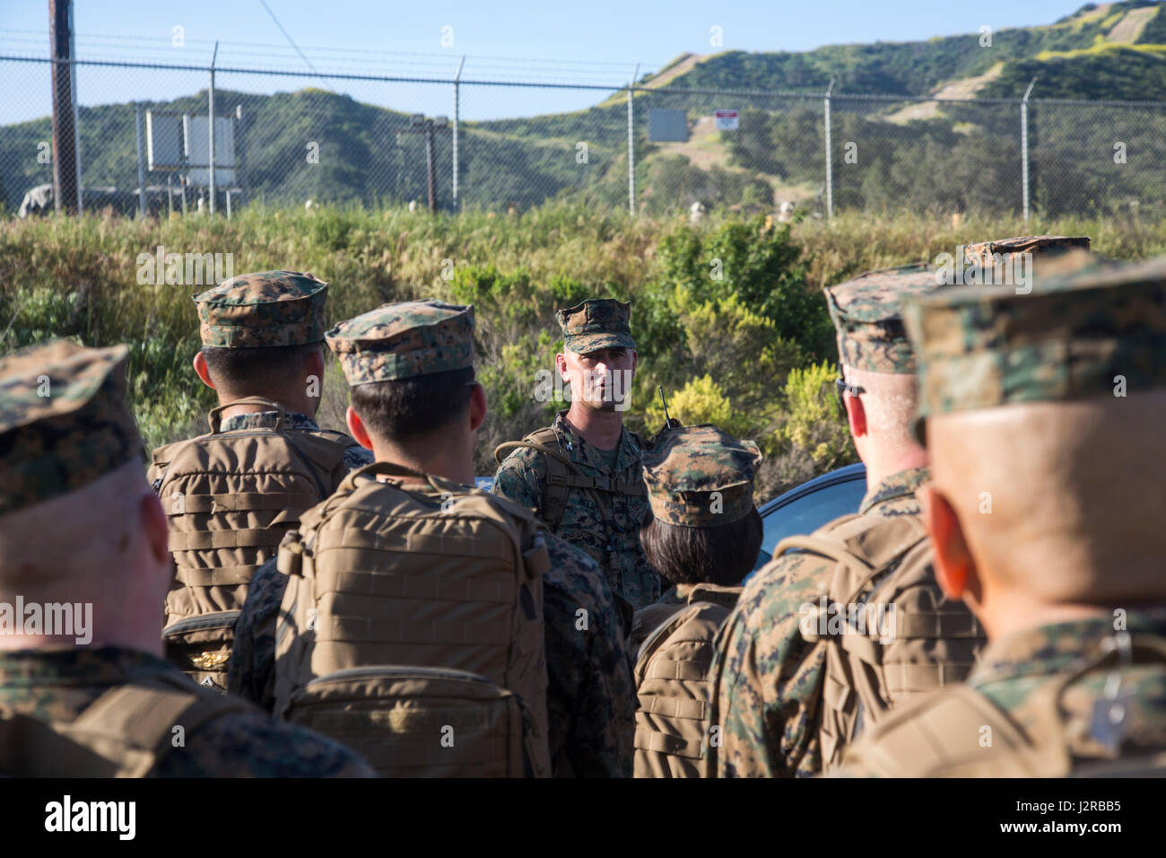 U.S. Marine Col. Chandler Nelms, commanding officer of the 13th Marine ...