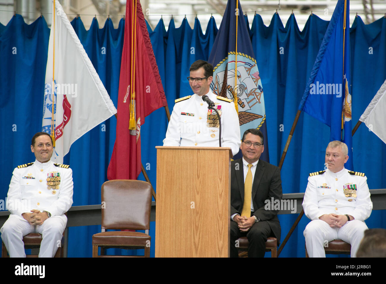 Space and Naval Warfare Systems Command holds a change of command ...