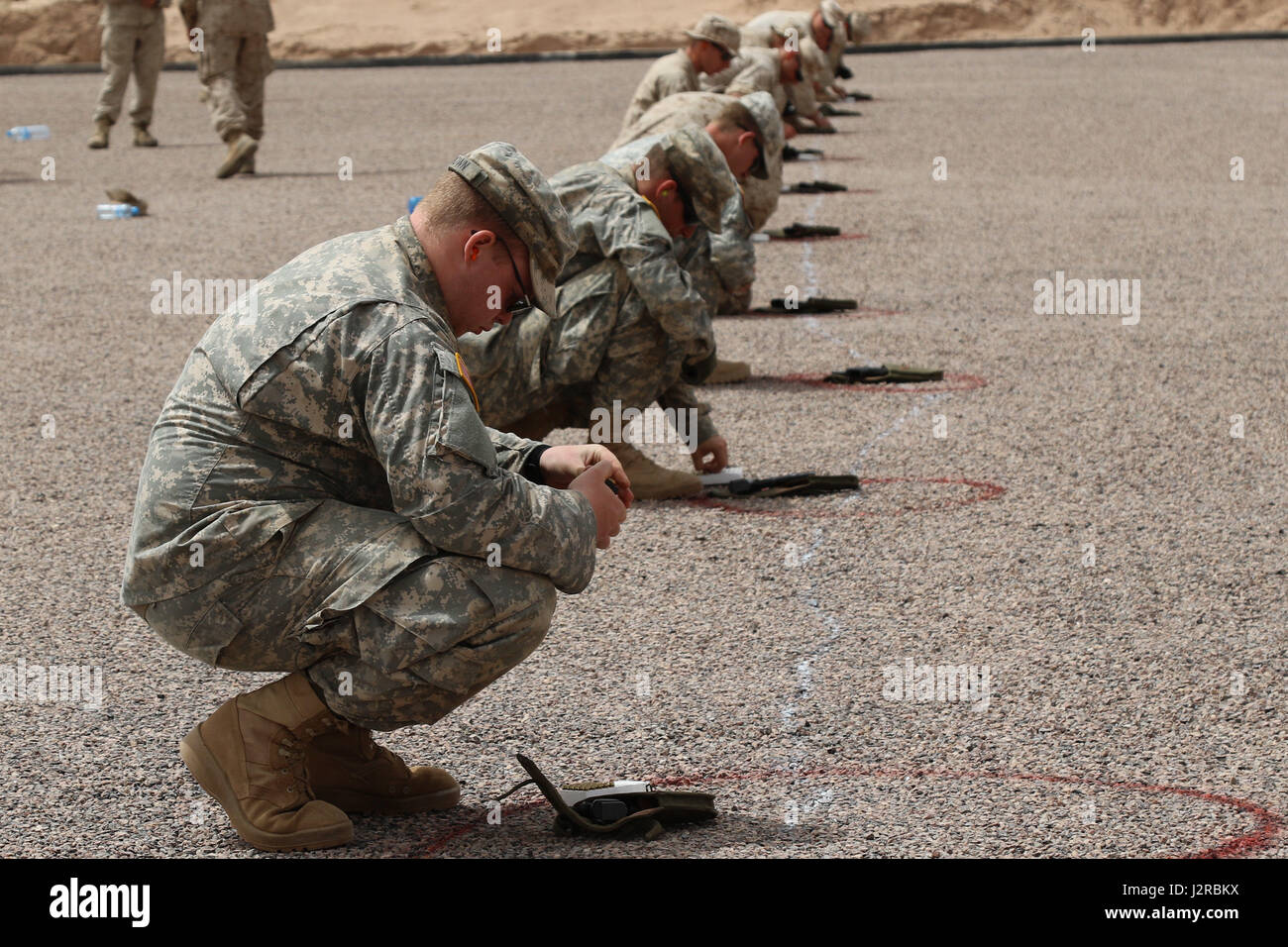 U.S. Soldiers representing the 805th Military Police Company and Alpha ...