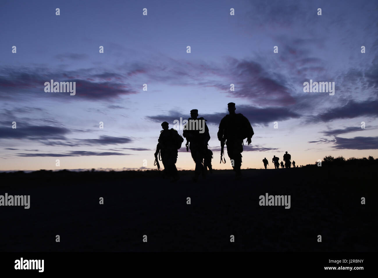 U.S. Soldiers with the 20th CBRNE Command, conduct a 7.5 mile ruck ...