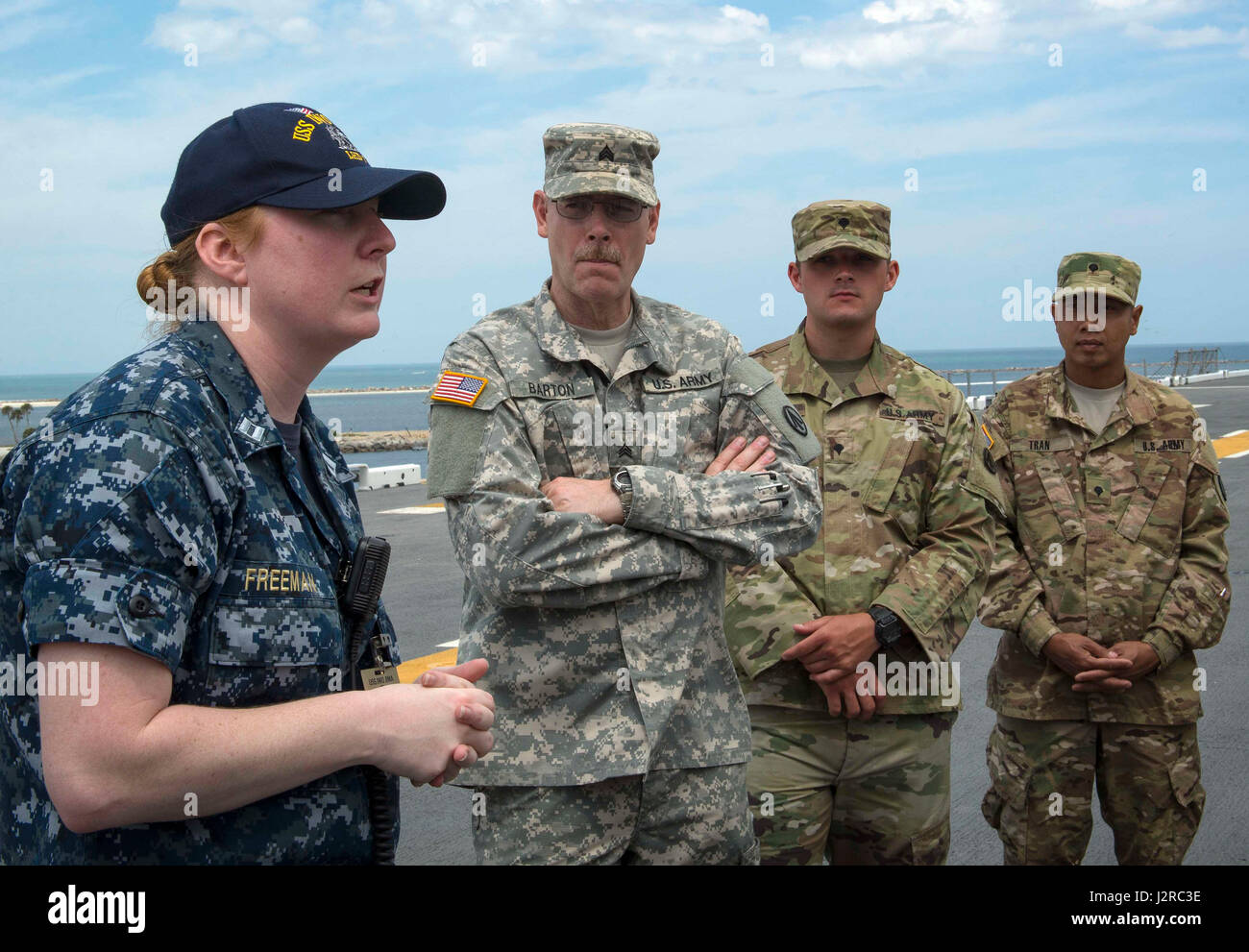 MAYPORT, Fla. (April 22, 2017) – Lt. Courtney Freeman leads a tour for ...