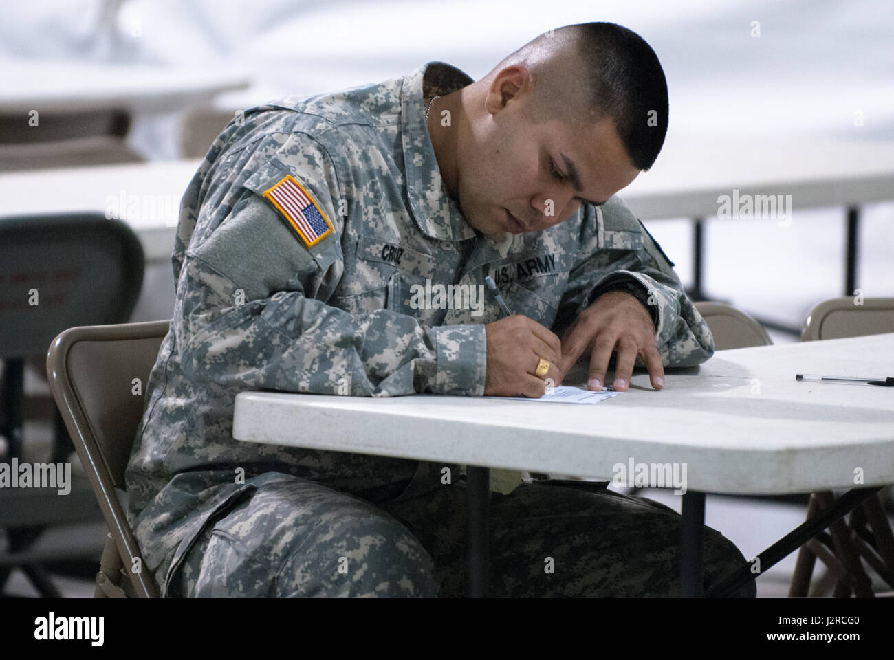 Written exam u s army reserve best warrior competition hi-res stock ...