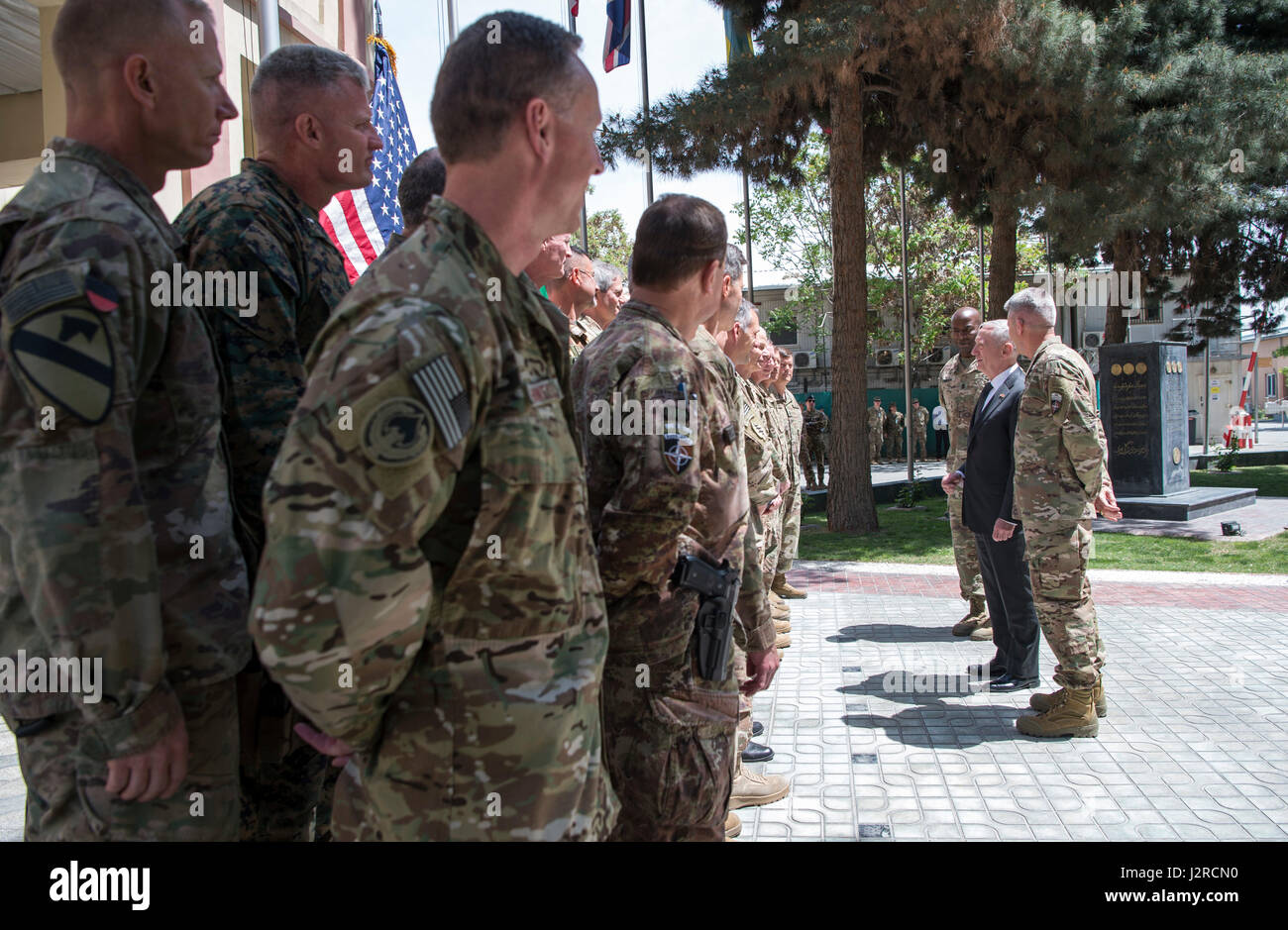 Secretary of Defense Jim Mattis and U.S. Army Gen. John Nicholson ...