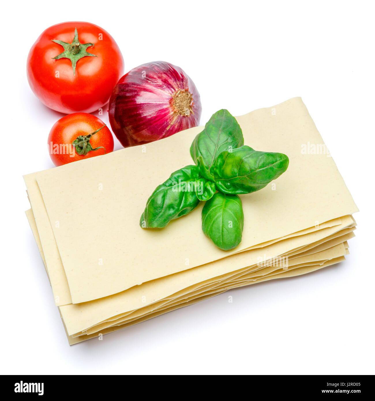 dried uncooked lasagna pasta sheets and vegetables Stock Photo - Alamy