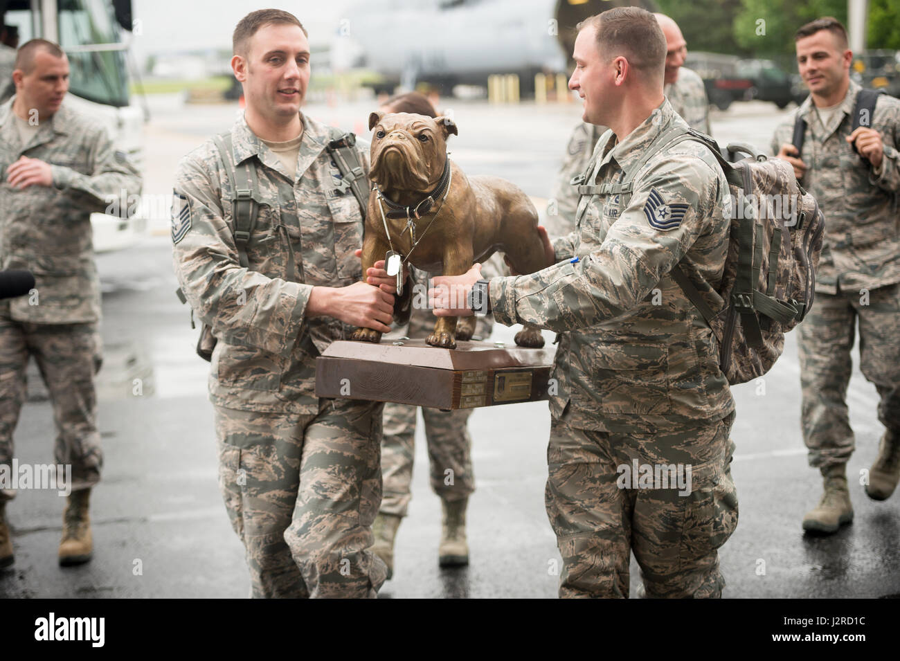 U.S. Air Force Master Sgt. Andrew Straub and Tech. Sgt. Zachary McLeish ...