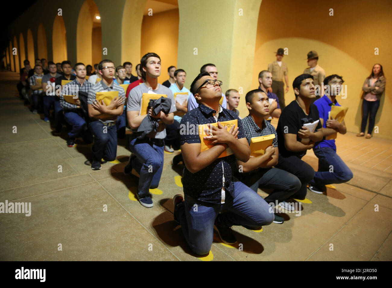 Marine recruits recruit depot hi-res stock photography and images - Alamy