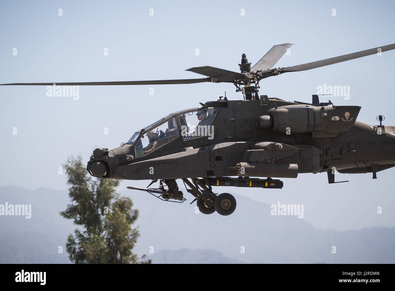 U.S. Army AH-64E Apache helicopter pilots assigned to Task Force ...