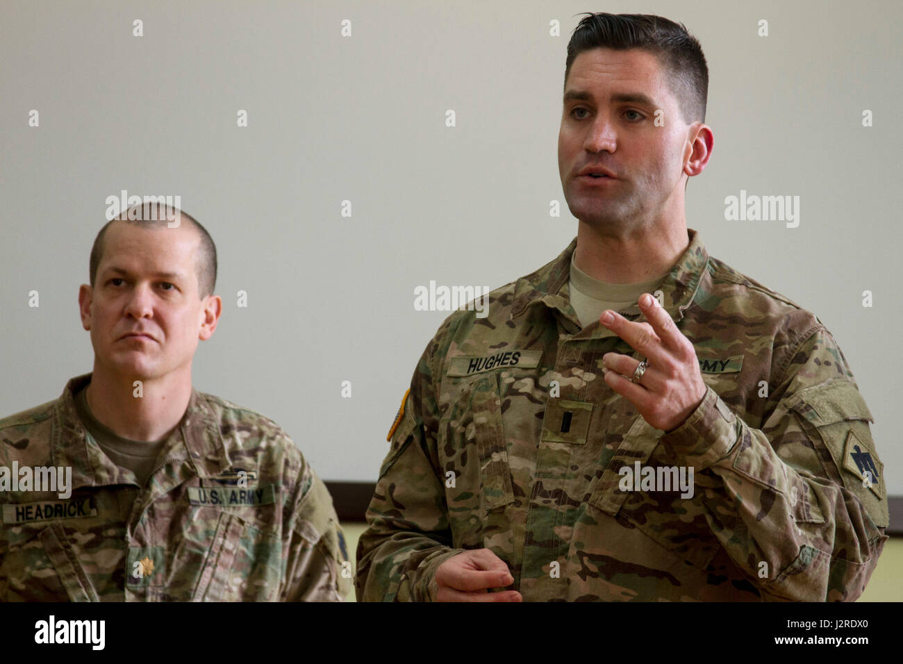 1st Lt. Rob Hughes, an officer with the 45th Infantry Brigade Combat ...