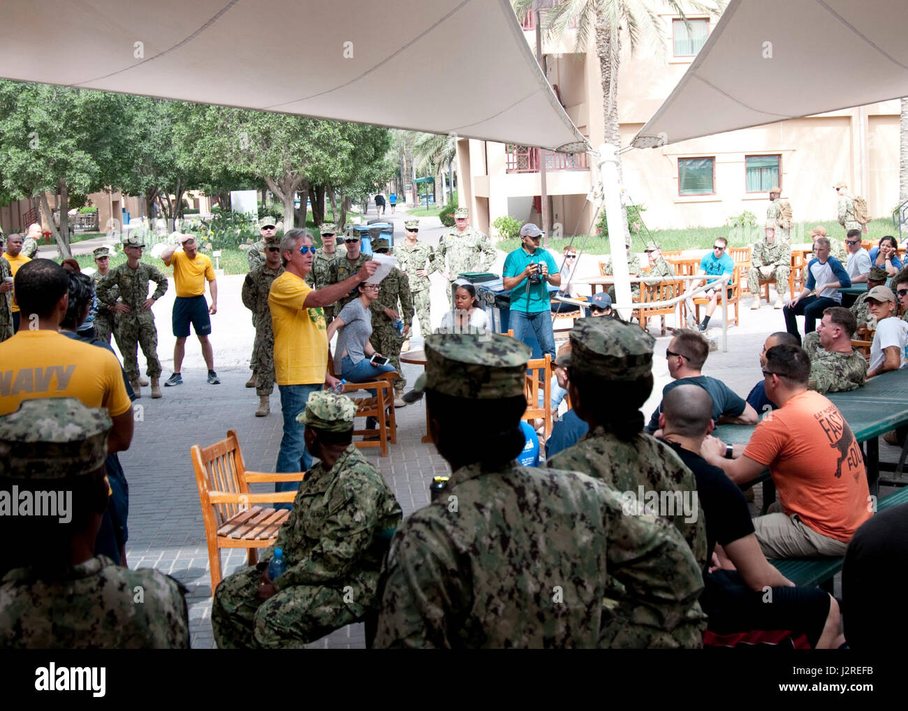 170425-N-XP344-002 MANAMA, Bahrain (April 25, 2017) Service members ...