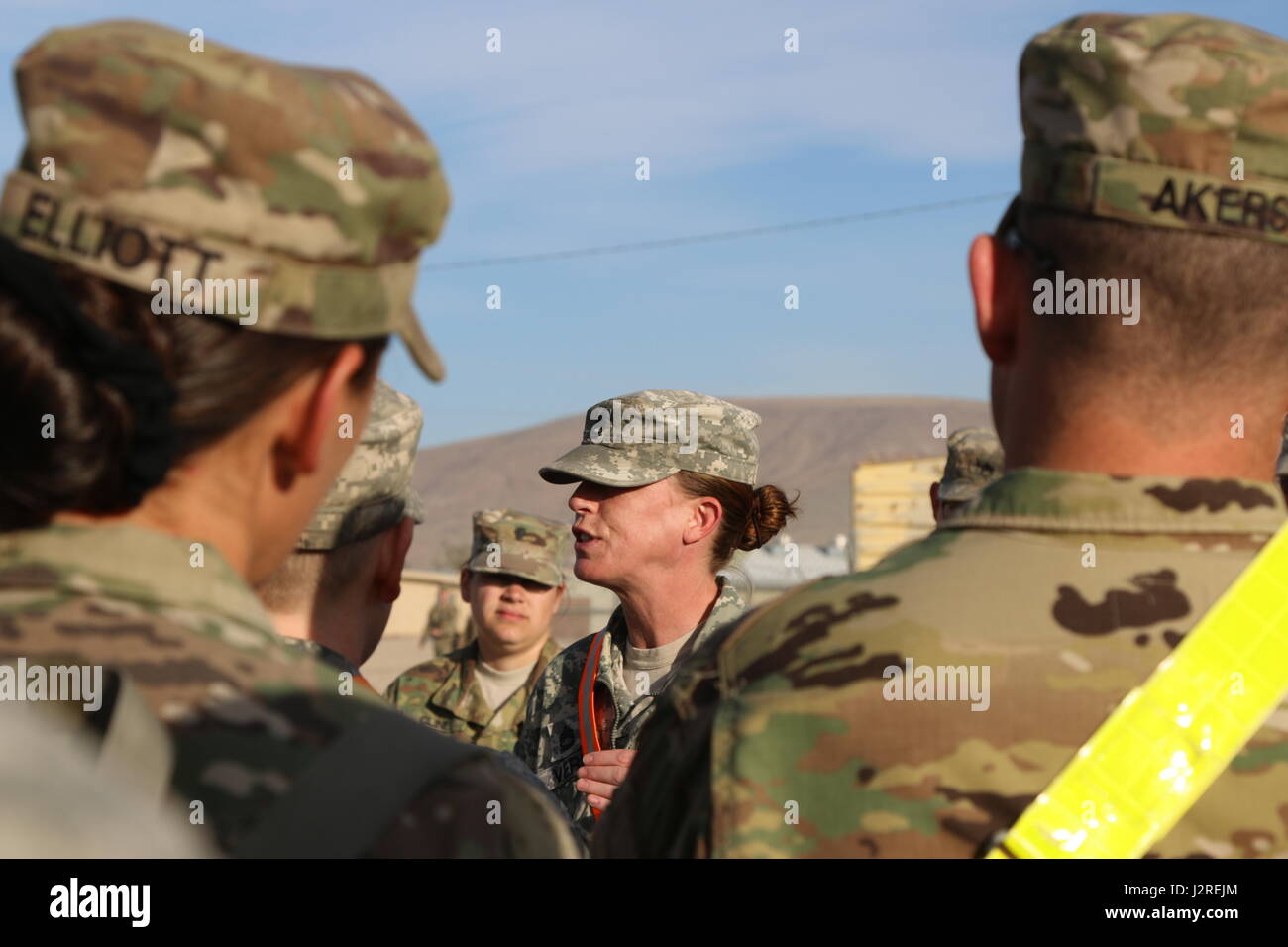 Sgt. 1st Class Debra Verdi, acting first sergeant of the 1034th Combat ...