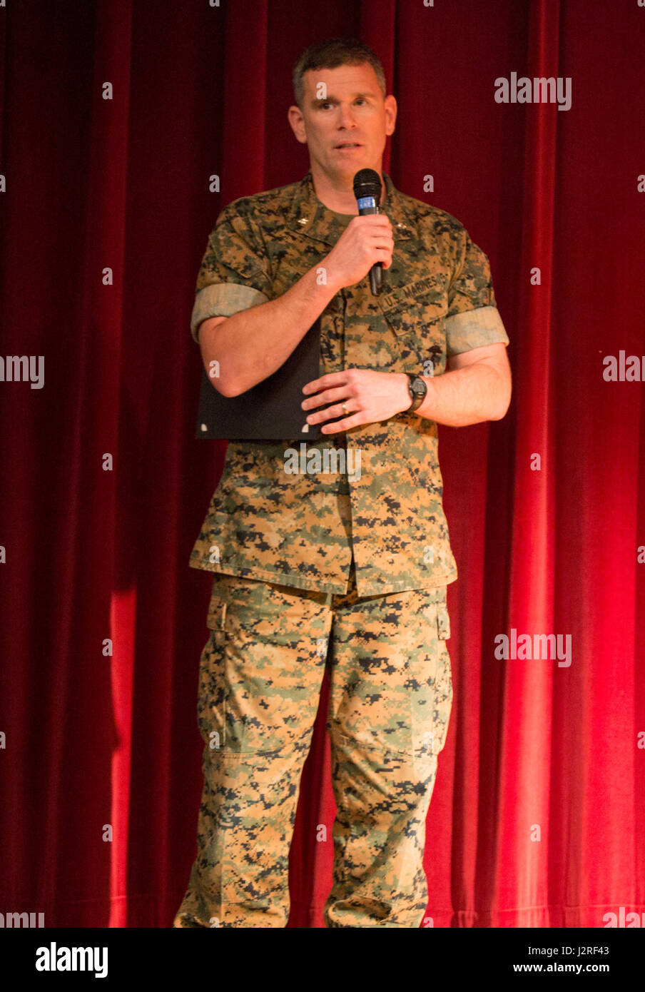 U.S. Marine Corps Lt. Col. John Fallon, commanding officer of Marine ...