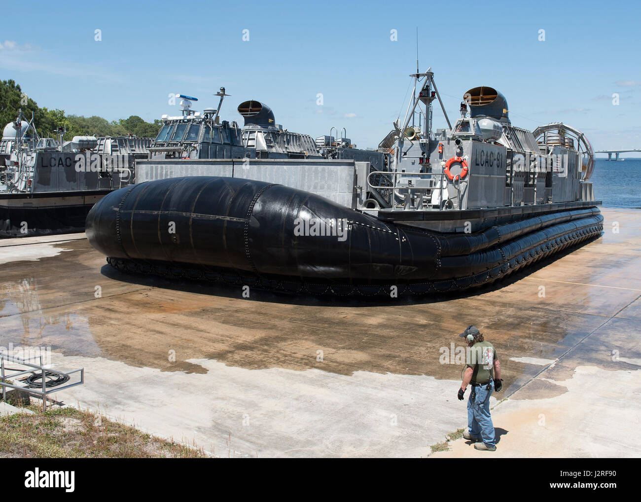 PANAMA CITY, Florida - Landing Craft Air Cushion (LCAC) 91, a platform ...