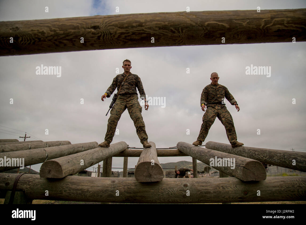 U.S. Marine Corps Capt. Cameron Heard, left, and U.S. Marine Corps ...
