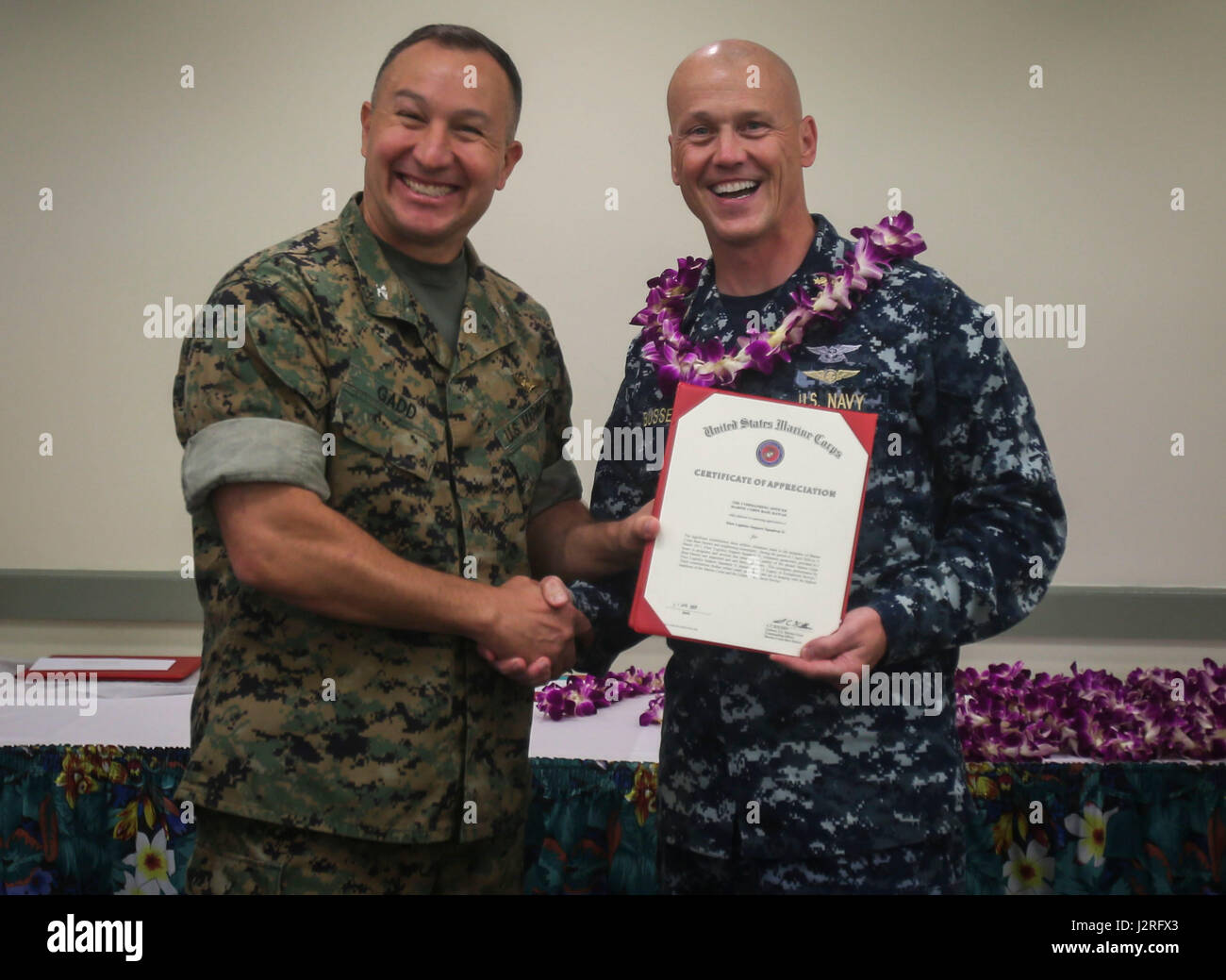 Col. Peter Gadd, the commanding officer of Headquarters and Service ...