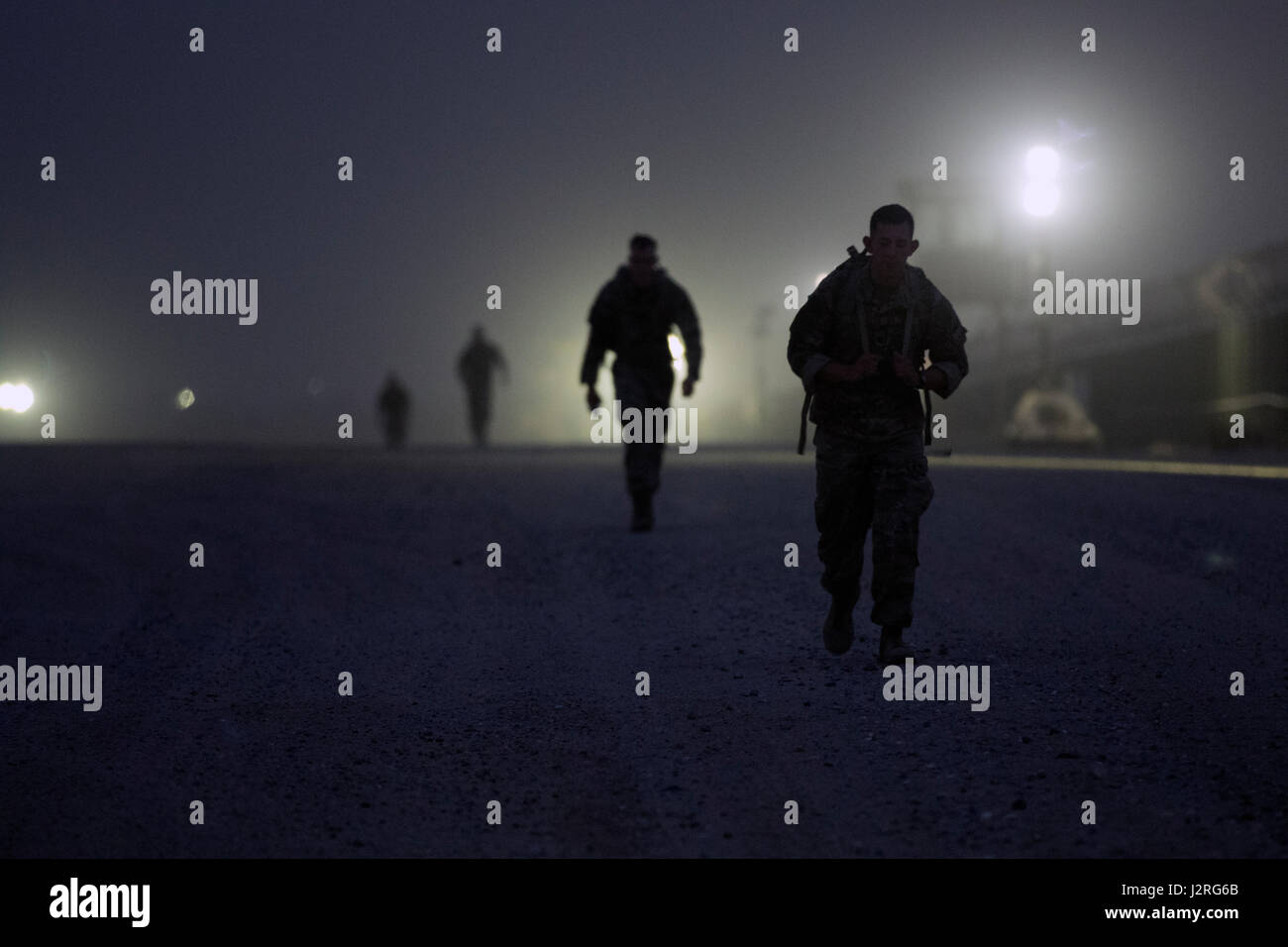Soldiers ruck during the ruck-march portion of the German Armed Forces ...